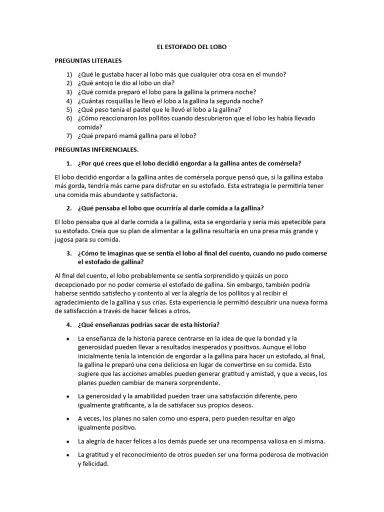 El Estofado Del Lobo | PDF
