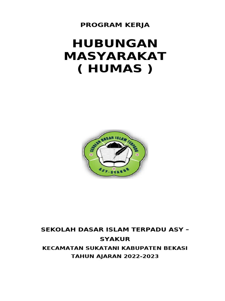 Program Kerja Humas | PDF