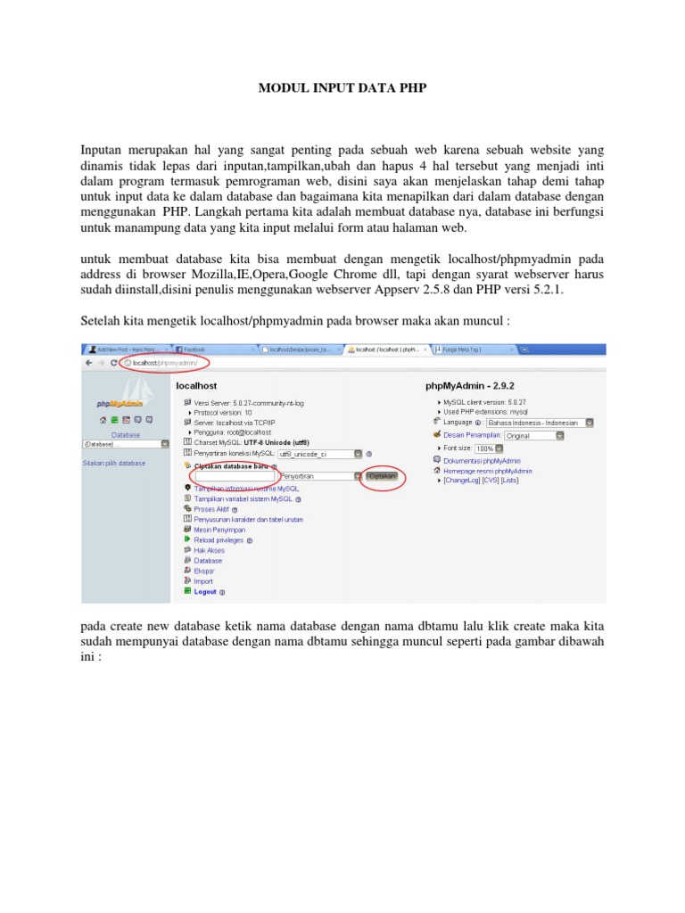 Modul Input Data PHP | PDF | Karier & Perkembangan | Komputer