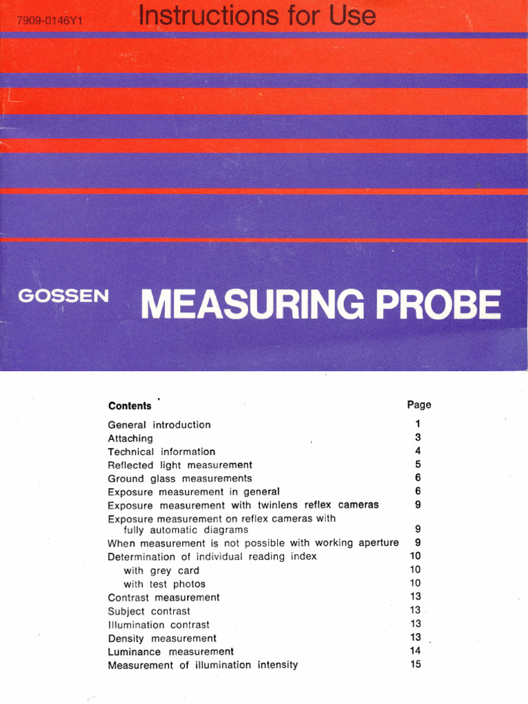 Gossen Measuring Prob | PDF