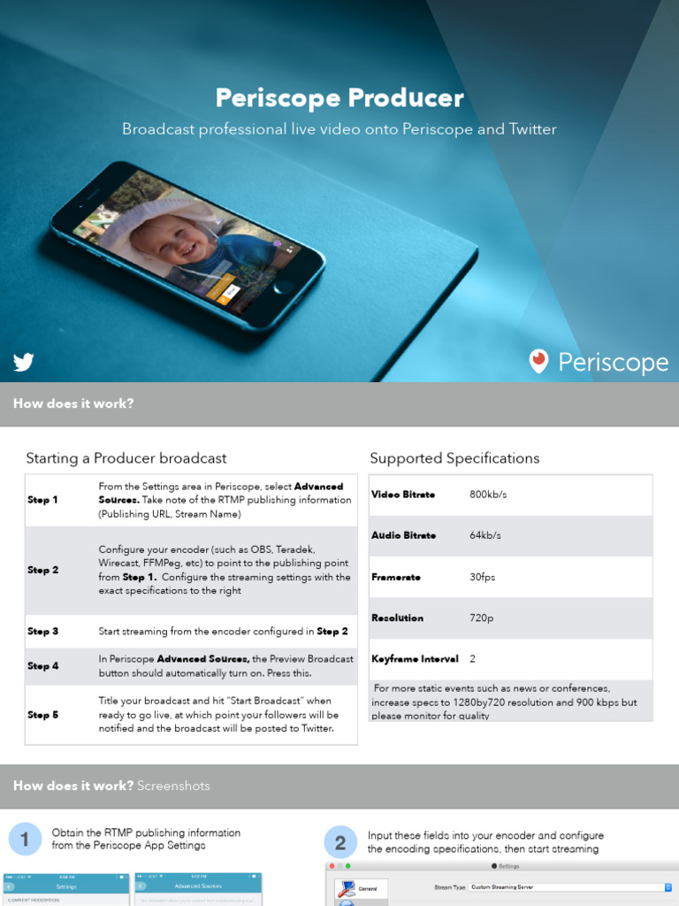 Periscope Producer, Just Setup Instructions | PDF