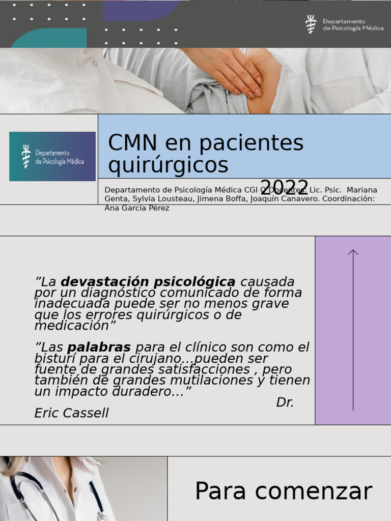 CMN en Cirugía | PDF