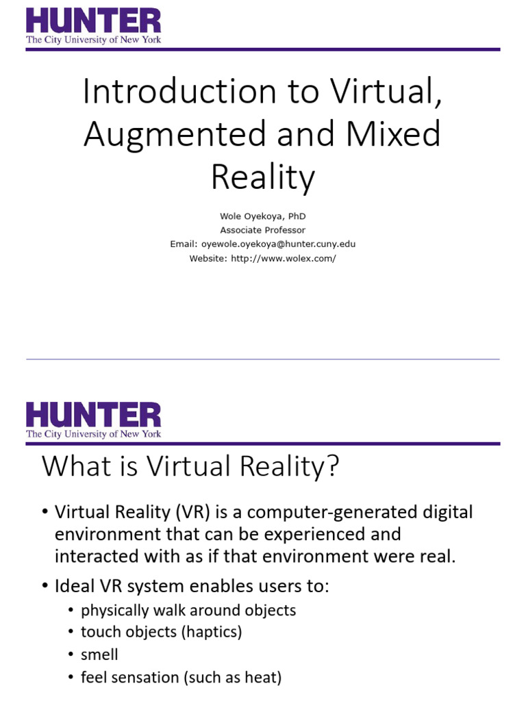 Virtual, Augmented & Mixed Reality Guide | PDF | Virtual Reality | Augmented Reality