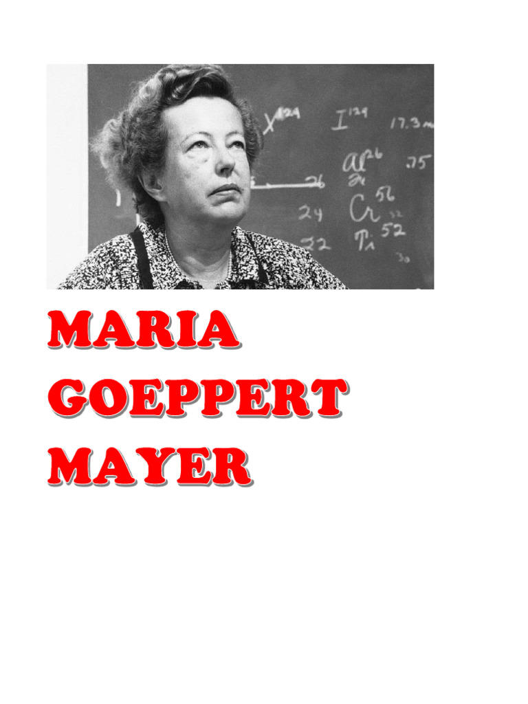 MARIA GOEPPERT MAYER | PDF