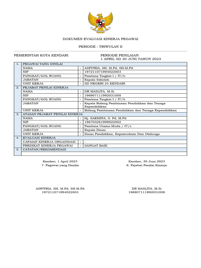 Dok Evaluasi Kinker KS TW 2 | PDF