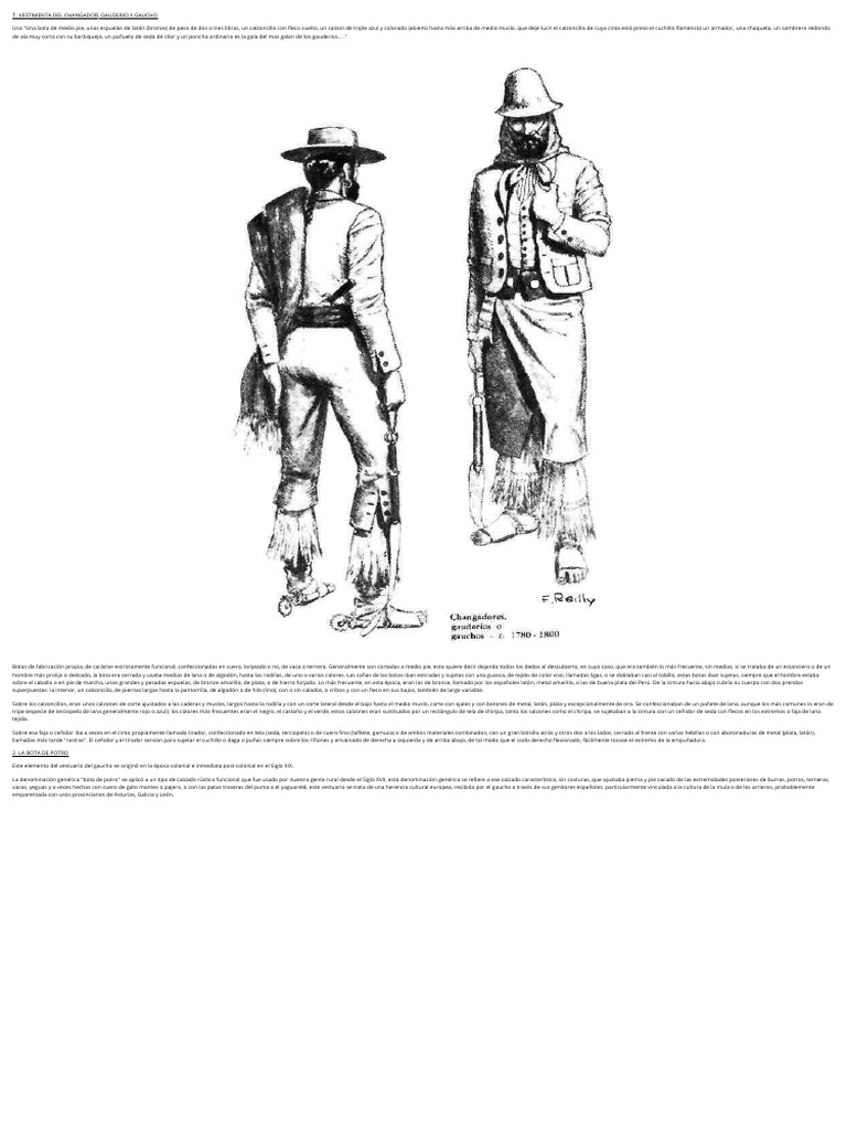 Vestimenta Del Changador, Gauderio y Gaucho - 20240909 - 182238 - 0000 | PDF