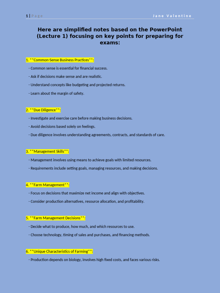 Simplified Notes | PDF