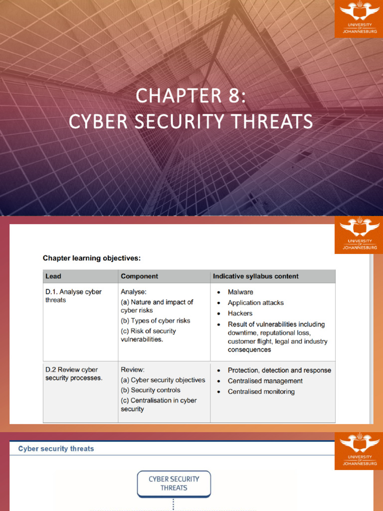 CYBER SECURITY THREATS Lecture Slides PDF-4 | PDF