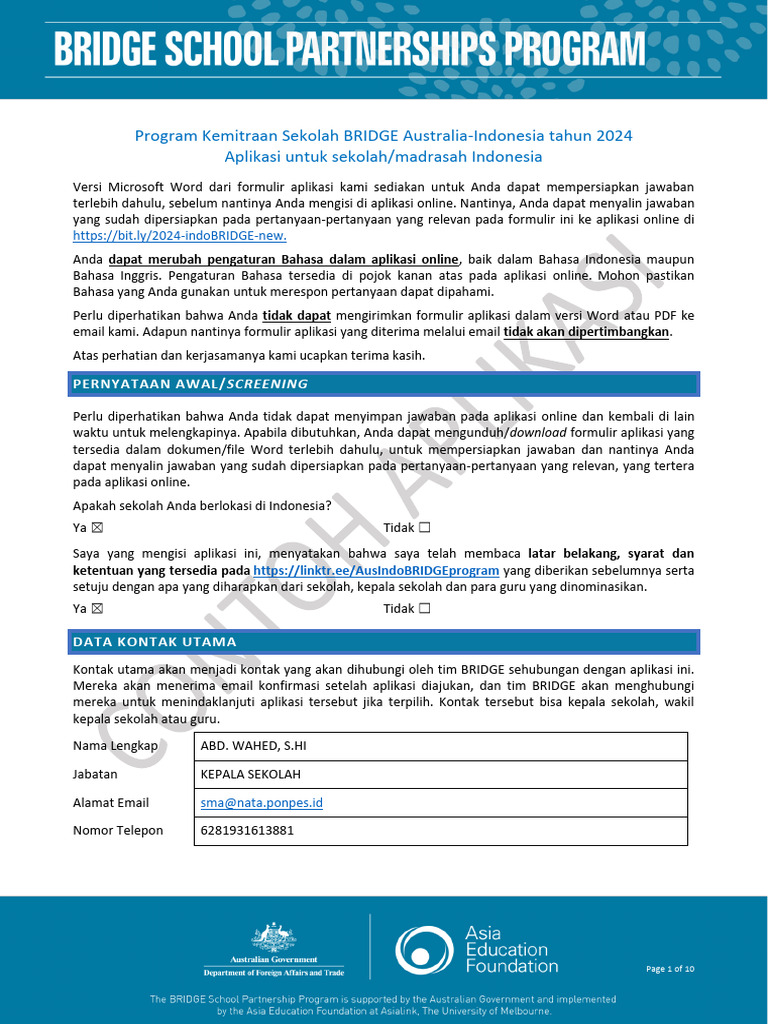 2024 BRIDGE Application New | PDF