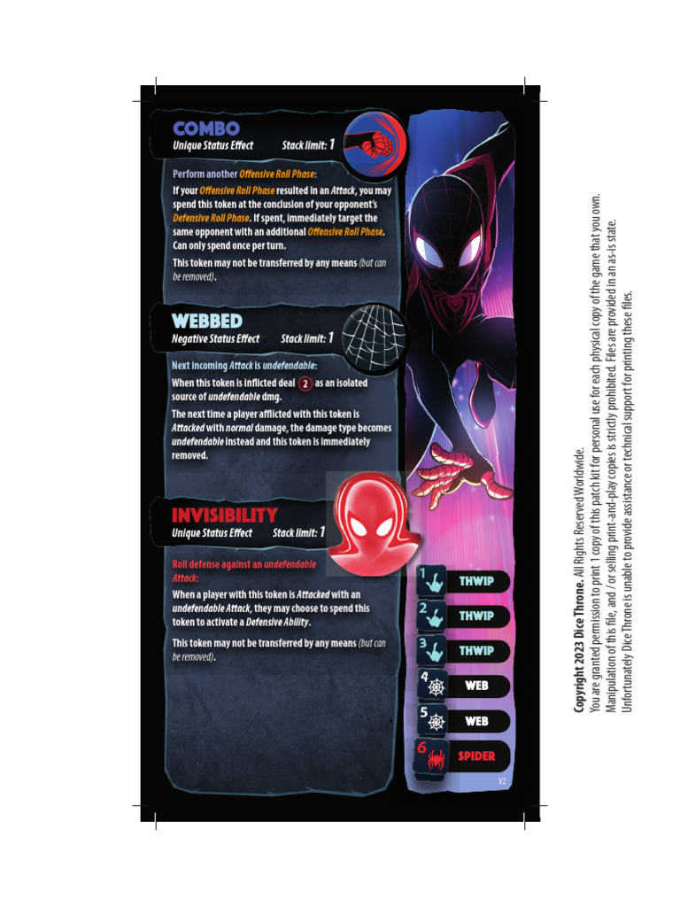 Dice Throne Marvel Update | PDF