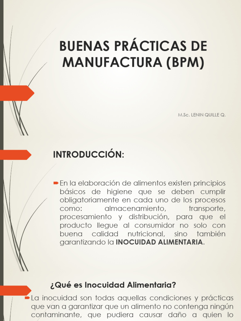 Buenas Prácticas de Manufactura (BPM) | PDF