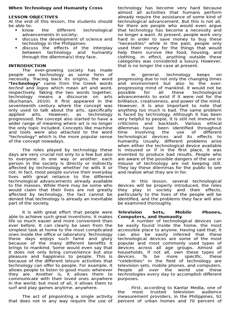 When Technology and Humanity Cross | PDF