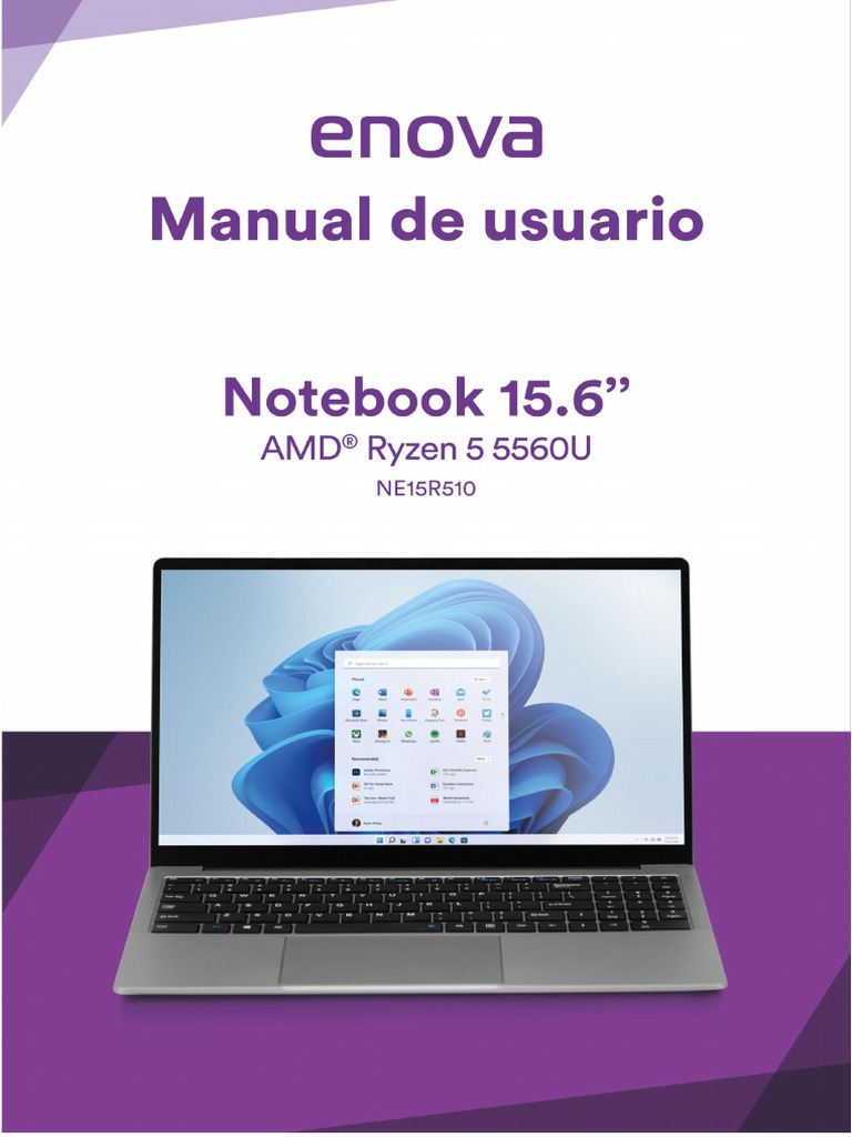 Manual de Usuario Notebook Enova NE15R510 - CURVAS | PDF
