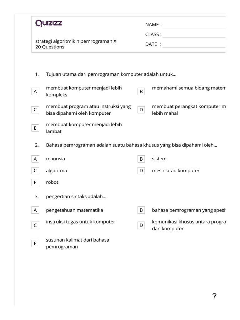 Strategi Algoritmik n Pemrograman | PDF