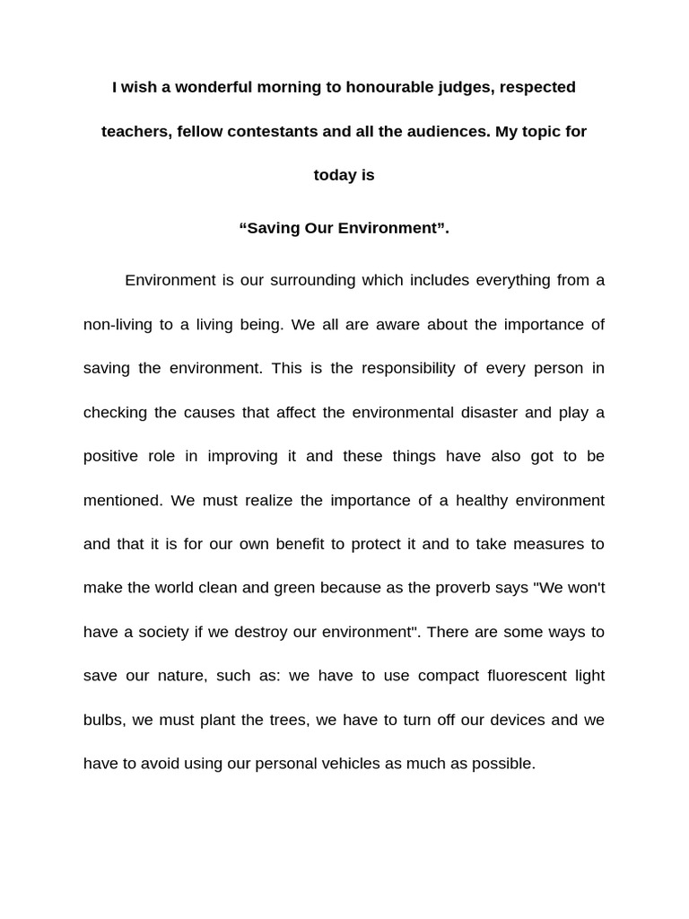 PUBLIC SPEAKING SCRIPT | PDF