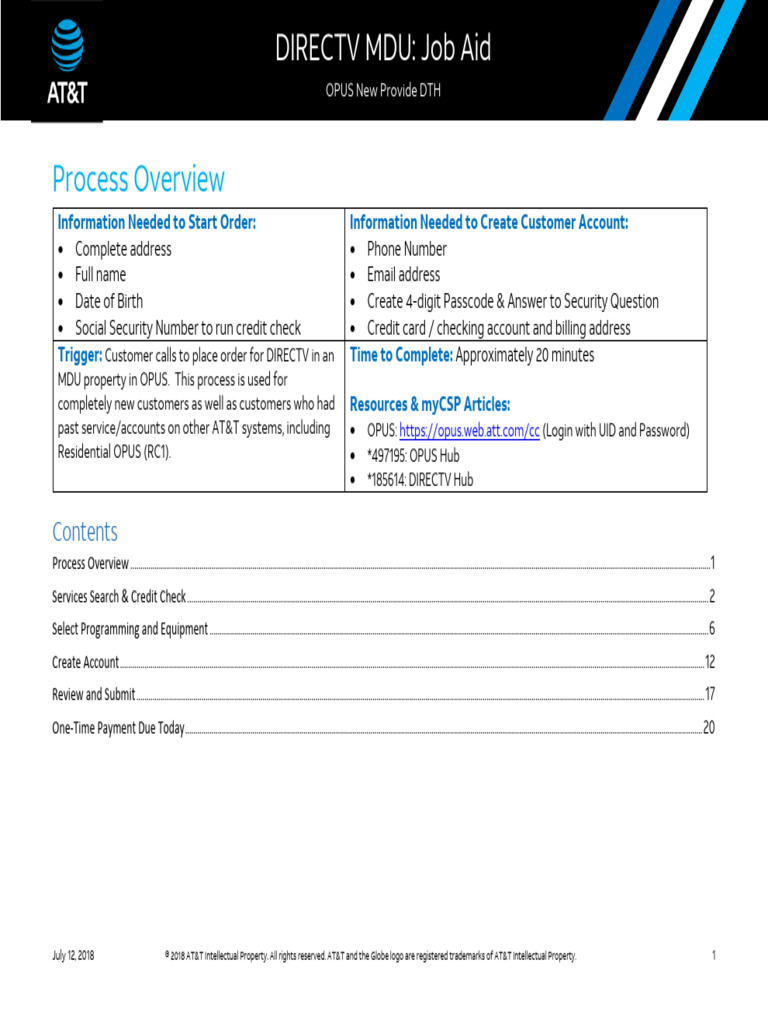 DIRECTV MDU - Job Aid 4 | PDF