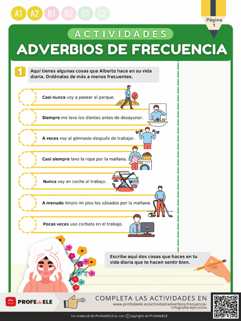 Cuadernillo de Actividades - Adverbios de Frecuencia (v.1.1) | PDF