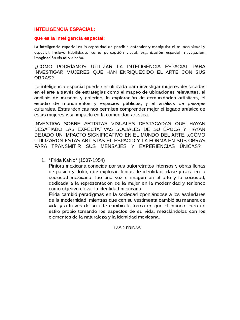 Inteligencia Espacial | PDF