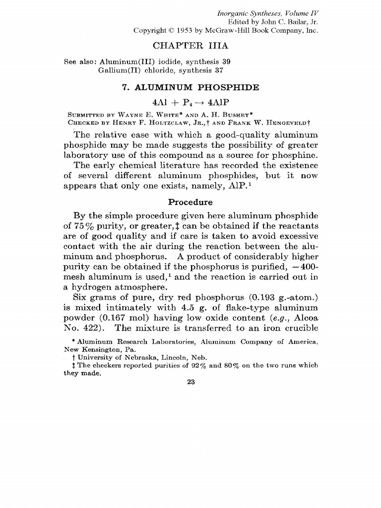 Aluminum Phosphide | PDF