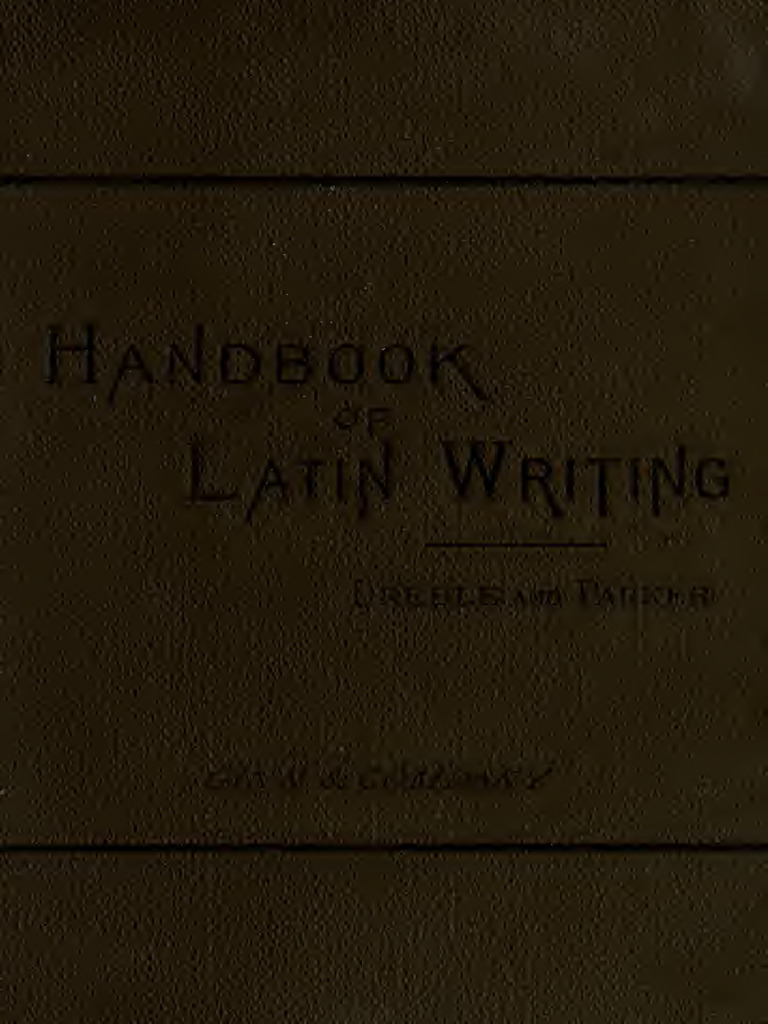 Handbook of Latin Writing, Preble & Parker | PDF