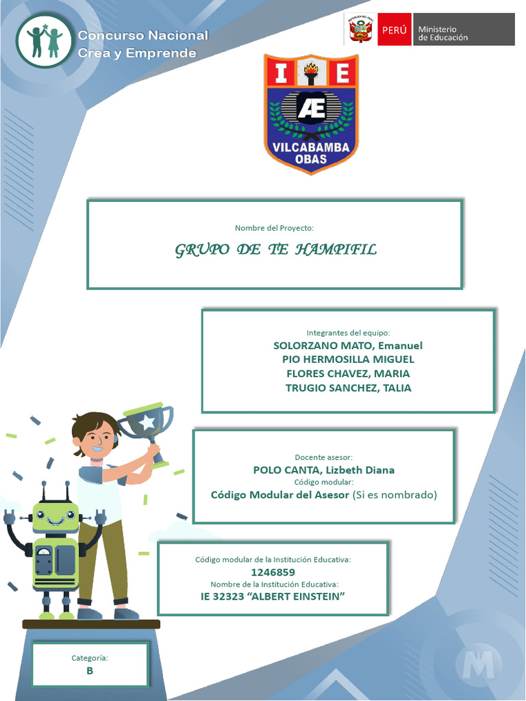 Cat. B - CyE 2023 - Proyecto de Emprendimiento PROFE-HAMPIFIL | PDF