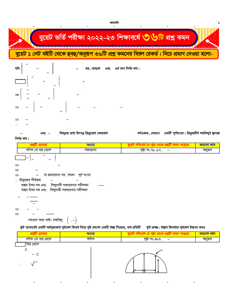 BUET Question 2022 23 | PDF