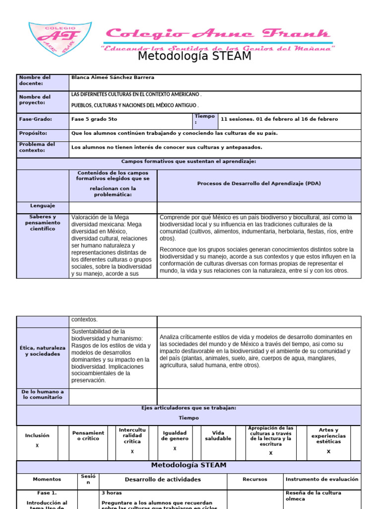 Planeacion Steam MATEMATICAS Febrero | PDF