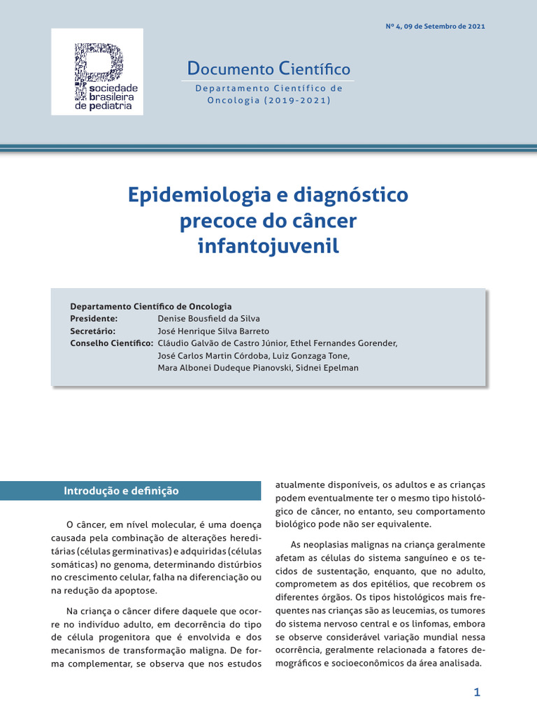 23166b-DocCient-Epidem_e_diag_precoce_Ca_Infjuvenil | PDF