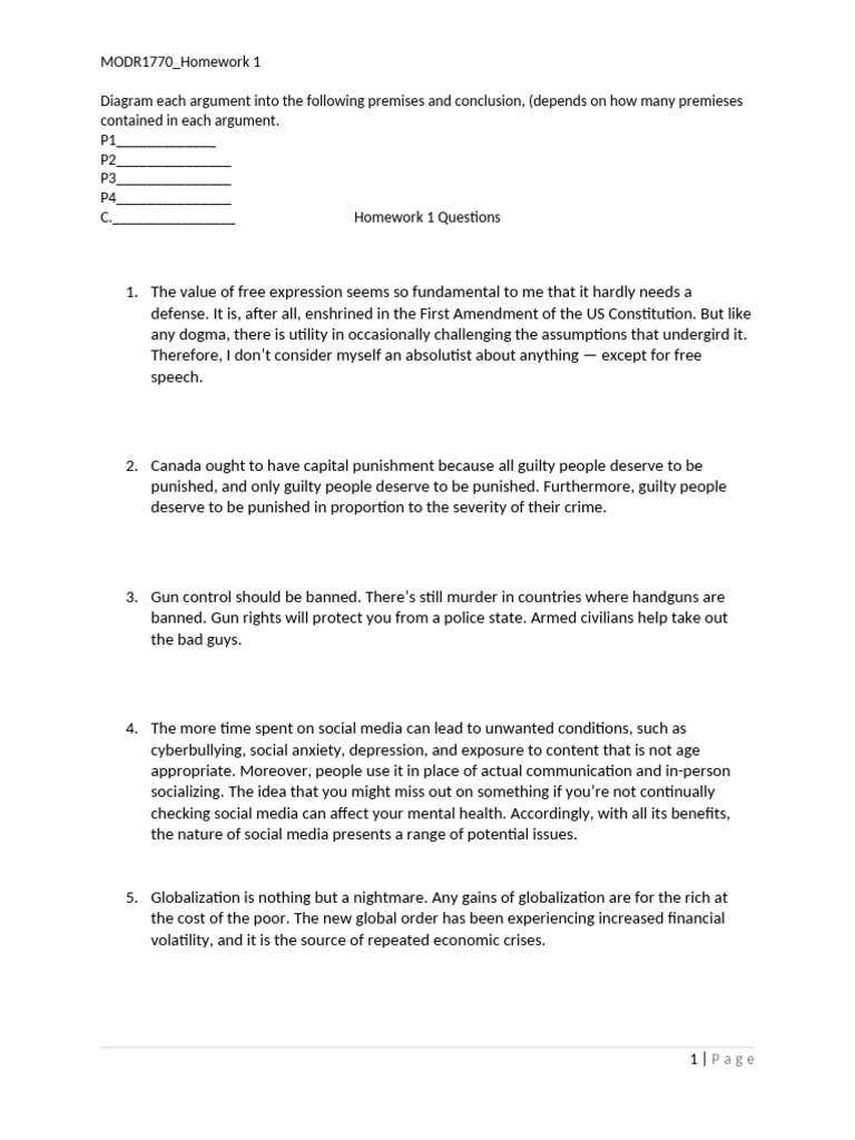 Homework 1 | PDF