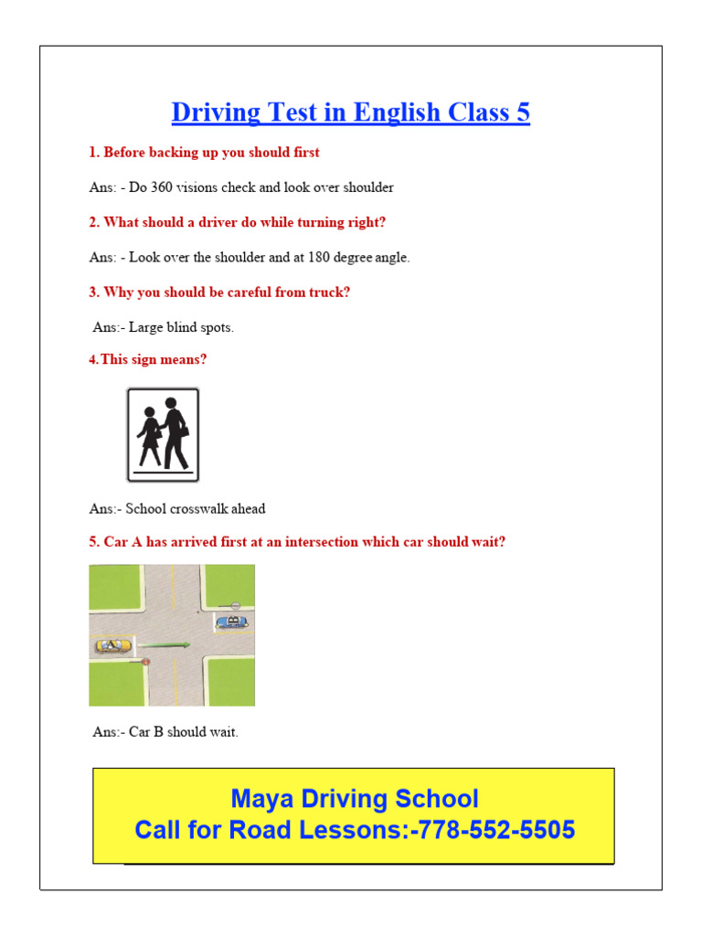 Knowledge Test (English) | PDF