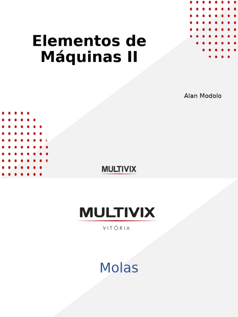 Elementos de Maquinas II - Aula 7 - Molas | PDF