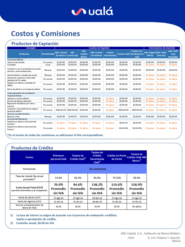 Tabla de Comisiones | PDF