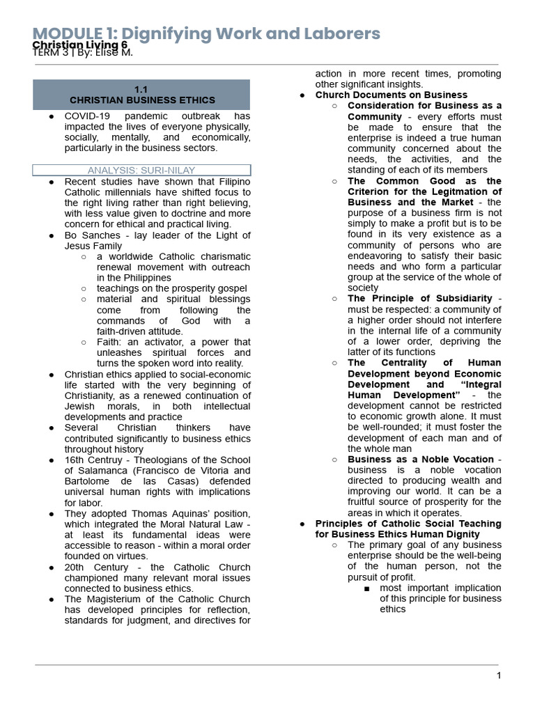 CL6 - Module 1 | PDF