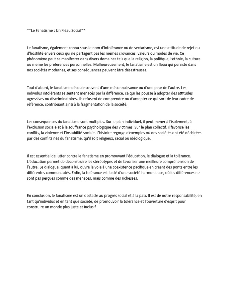 Le Fanatisme | PDF