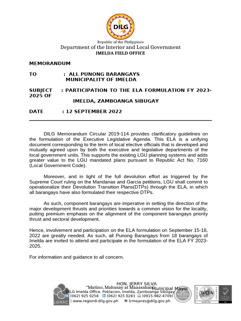 Barangay Development Council (BDC) Functionality Meeting | PDF