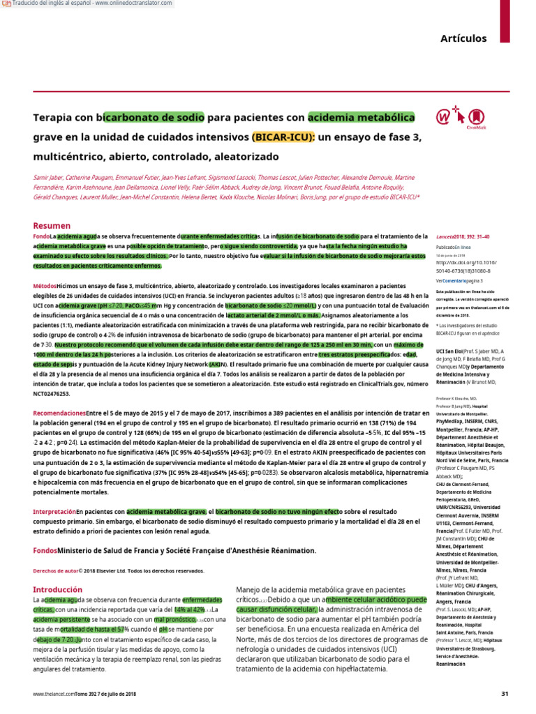 BICAR ICU 1.en - Es | PDF