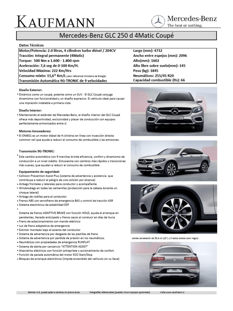 Mercedes Benz GLC 250 d 4Matic Coupé | PDF