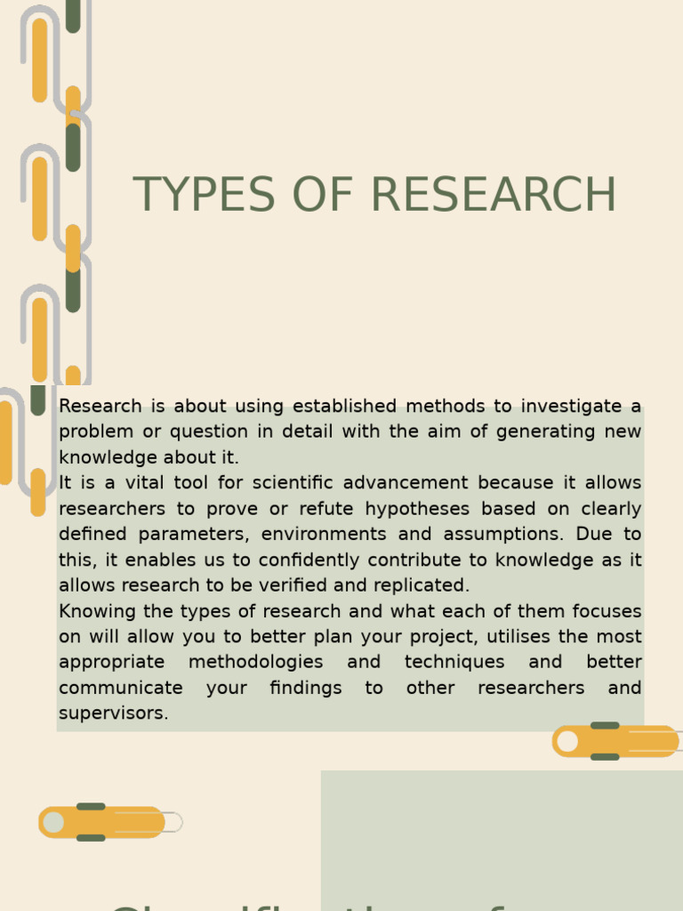 Types of Research g7 | PDF