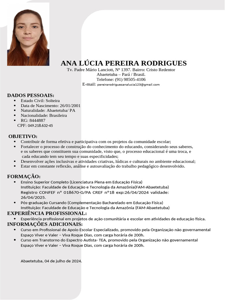 Curriculum Ana[1] | PDF