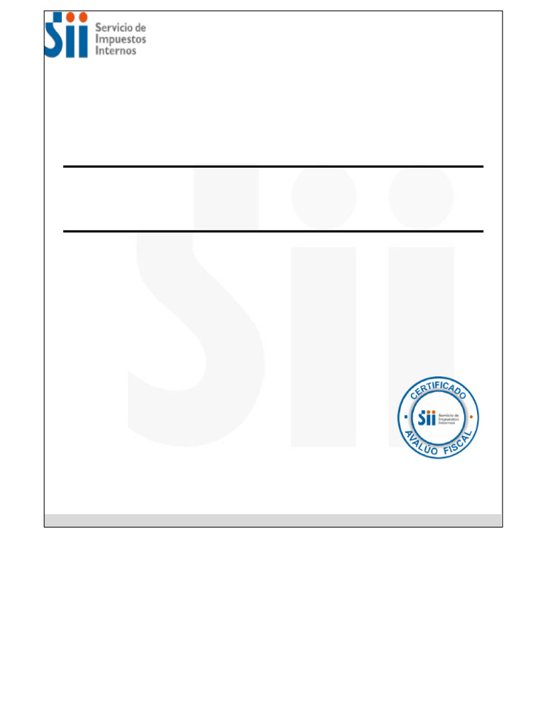 Avaluo Fiscal Sii | PDF