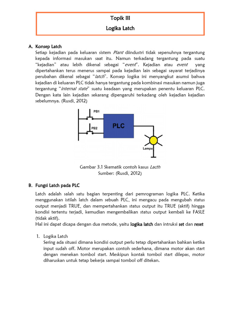 Topik 6 - Logika Latch | PDF