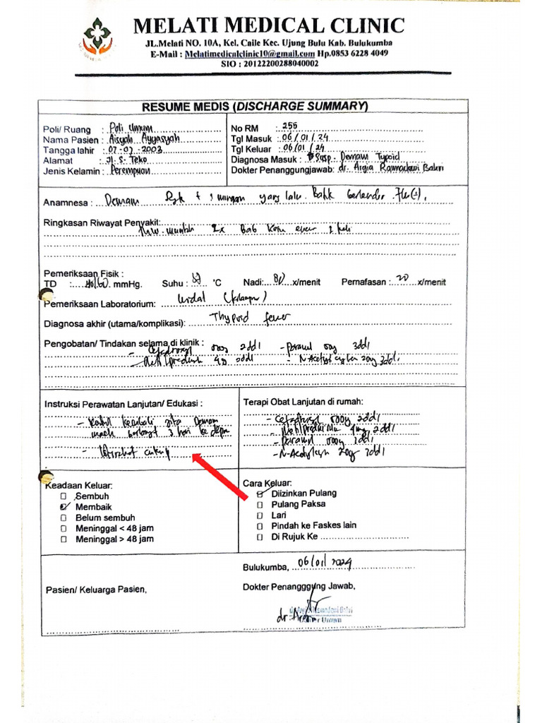 Bukti Wawancara Edukasi Pasien Pulang | PDF