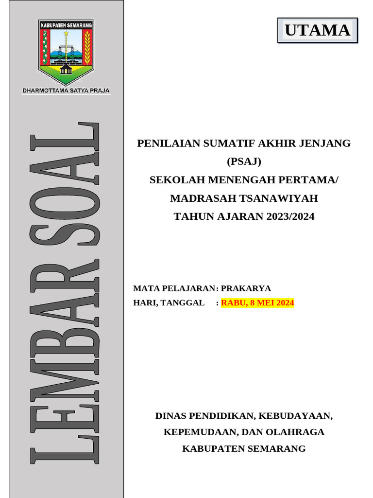 1b. SOAL UTAMA PRAKARYA 2024 | PDF