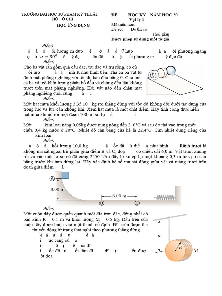 Vat Ly 1 - PHYS130902 - HKI 2022 2023 - CLC | PDF