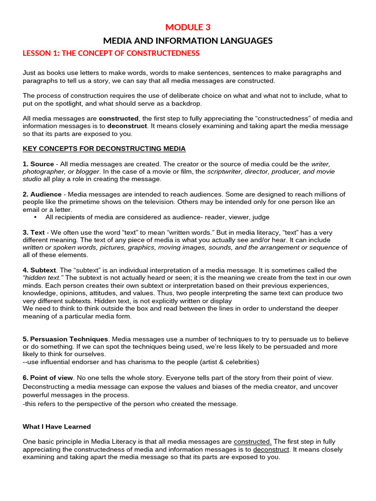 Mil Module 3 Lecture | PDF