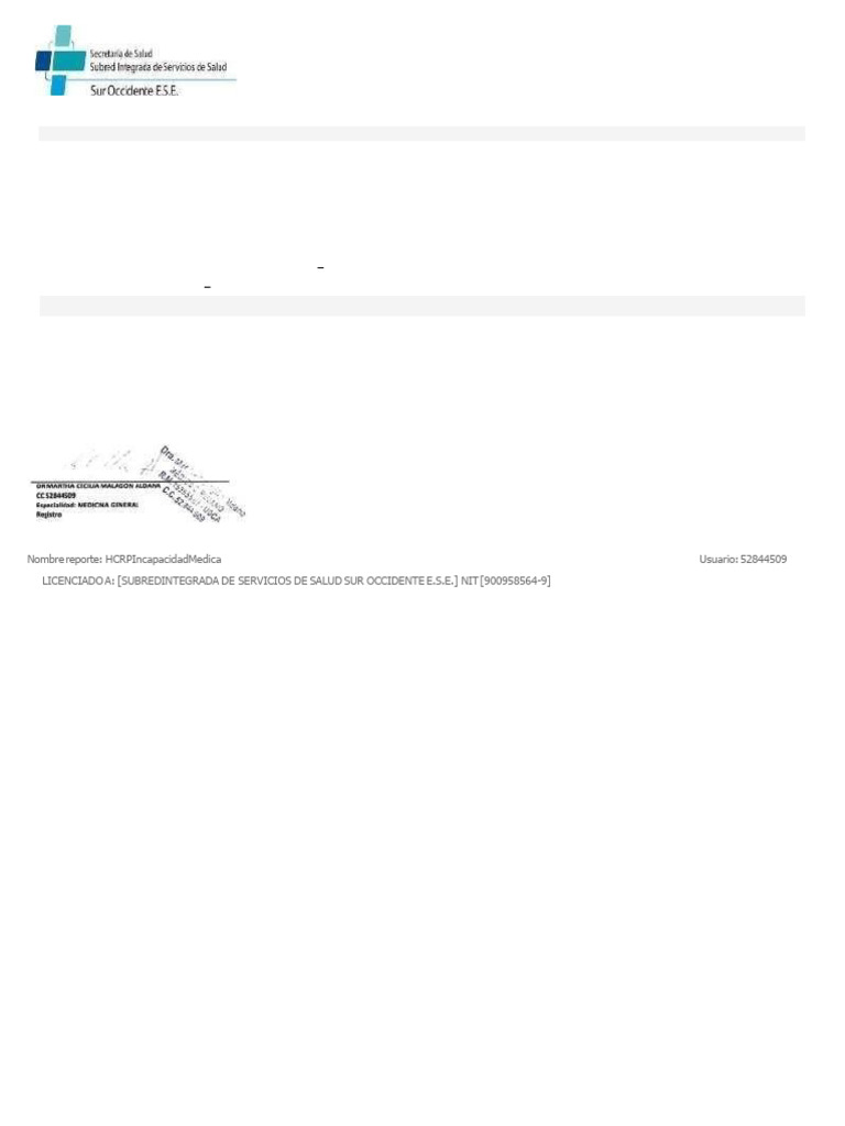 Subred Integrada de Servicios de Salud Sur Occidente | PDF