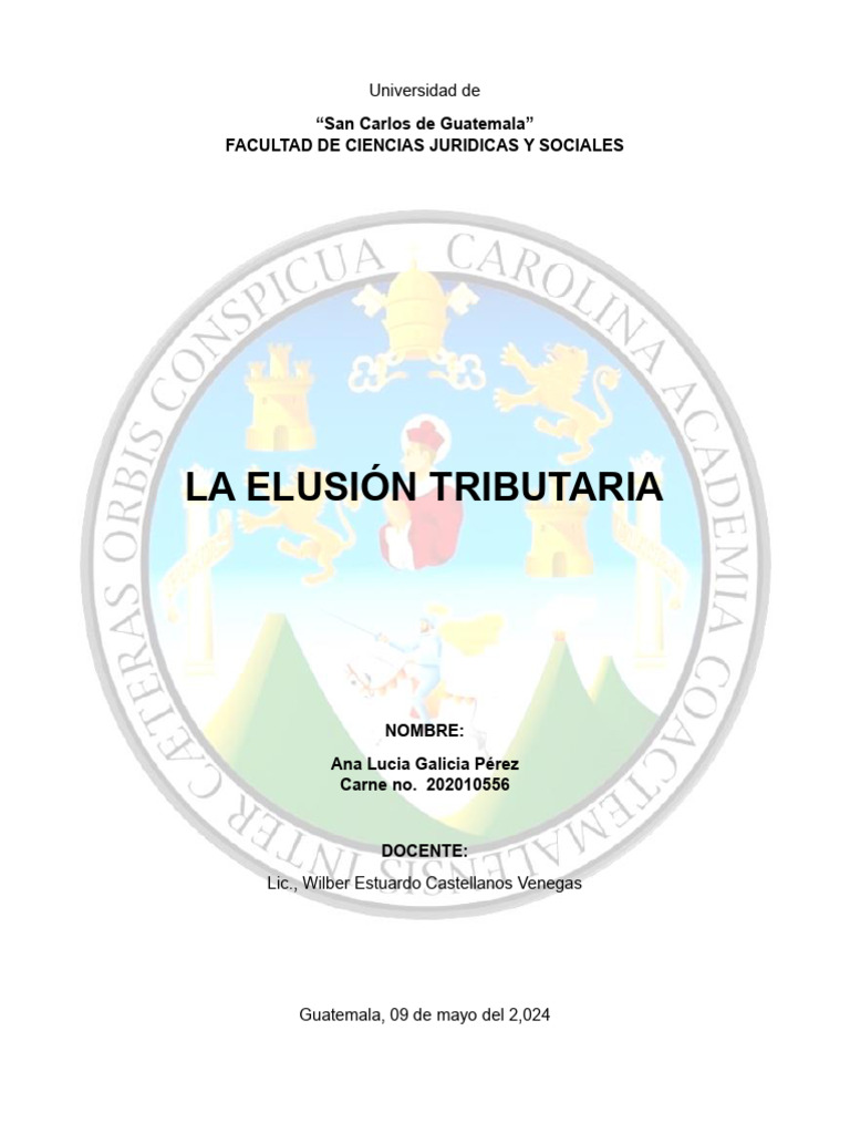 Elusion Tributaria | PDF