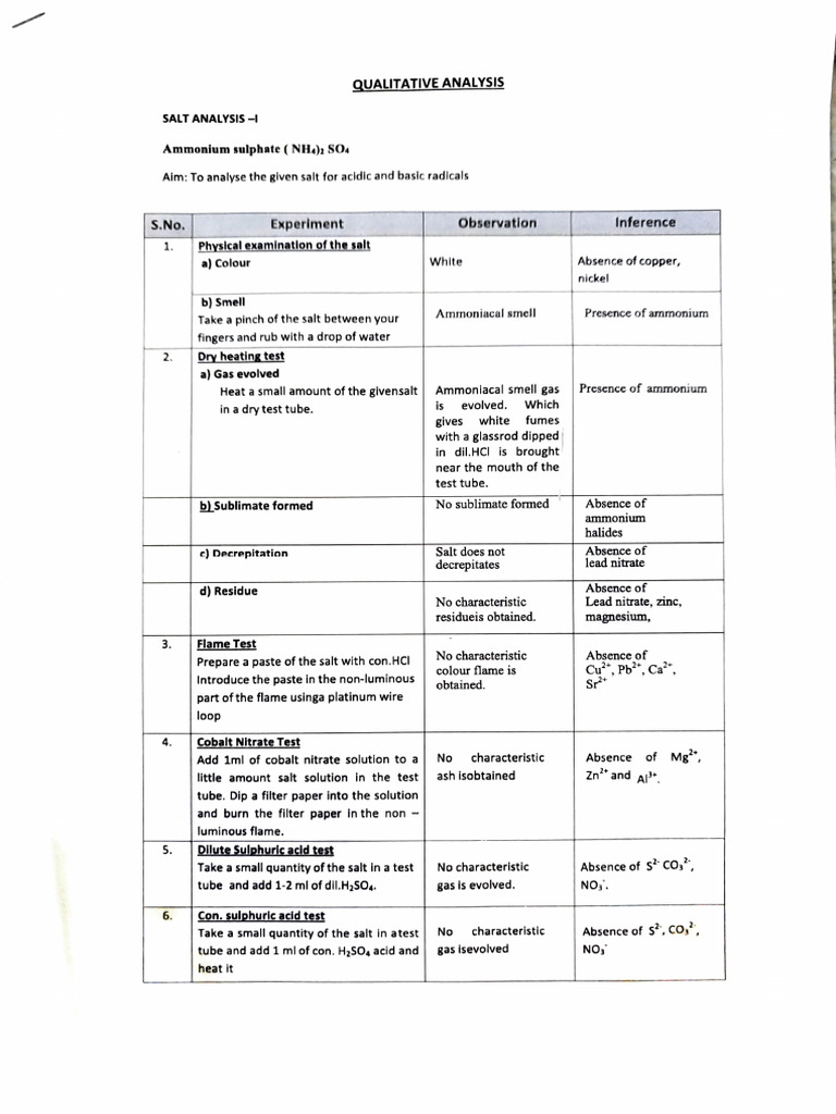 Chemistry Observation 2 | PDF