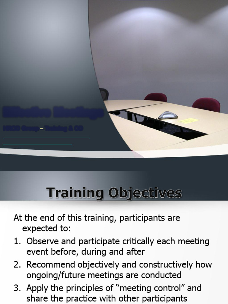 Effective Meetings Manual | PDF