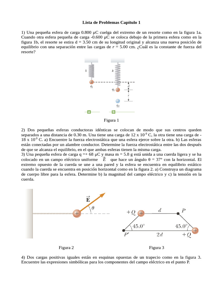 Lista de Problemas Cap I | PDF